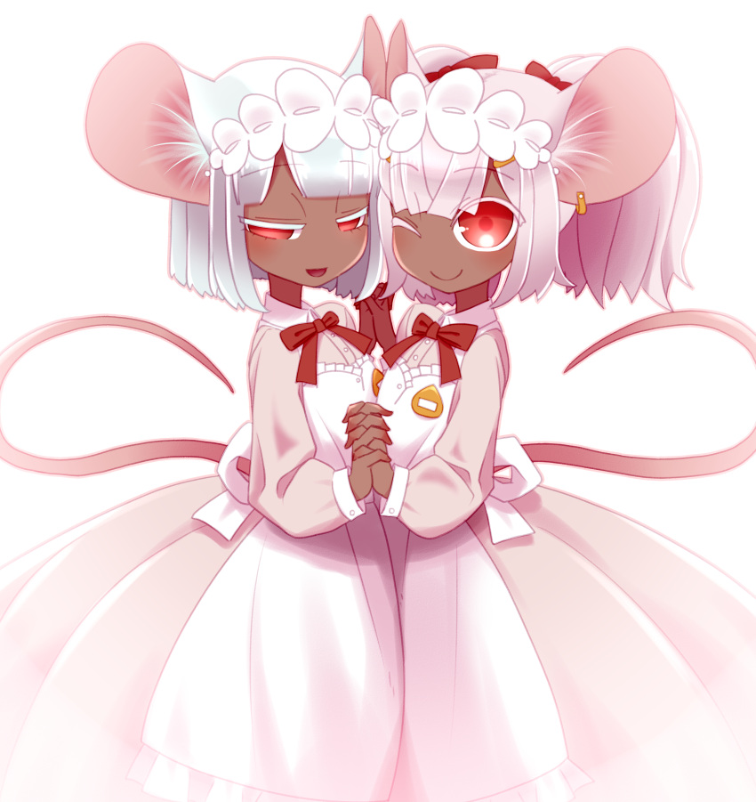 Safebooru - 2girls absurdres animal ears blue hair commentary request ...