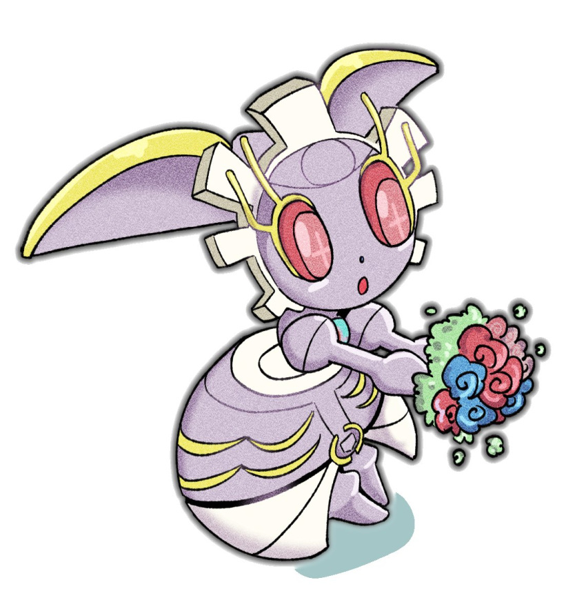 Safebooru - 1girl :o blue flower bouquet colored eyelashes colored ...