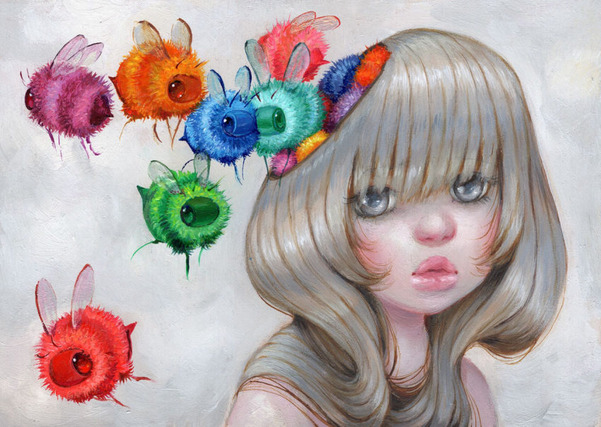 Safebooru - bee blush bug camilla d'errico eyelashes grey eyes grey ...