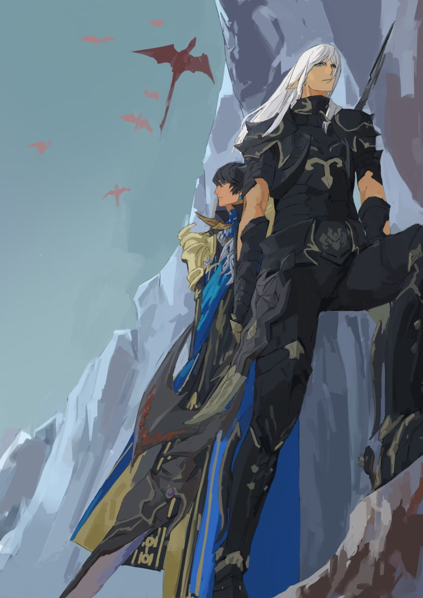 Safebooru - 2boys armor aymeric de borel betulaer black armor black ...