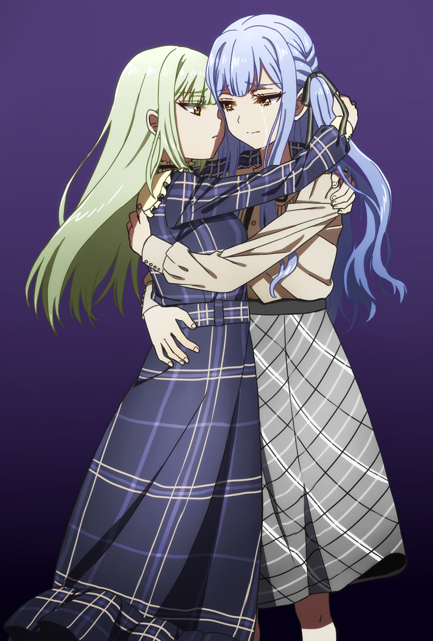 Safebooru - 2girls arms around neck bang dream! bang dream! it's mygo!!!!! black ribbon blue ...