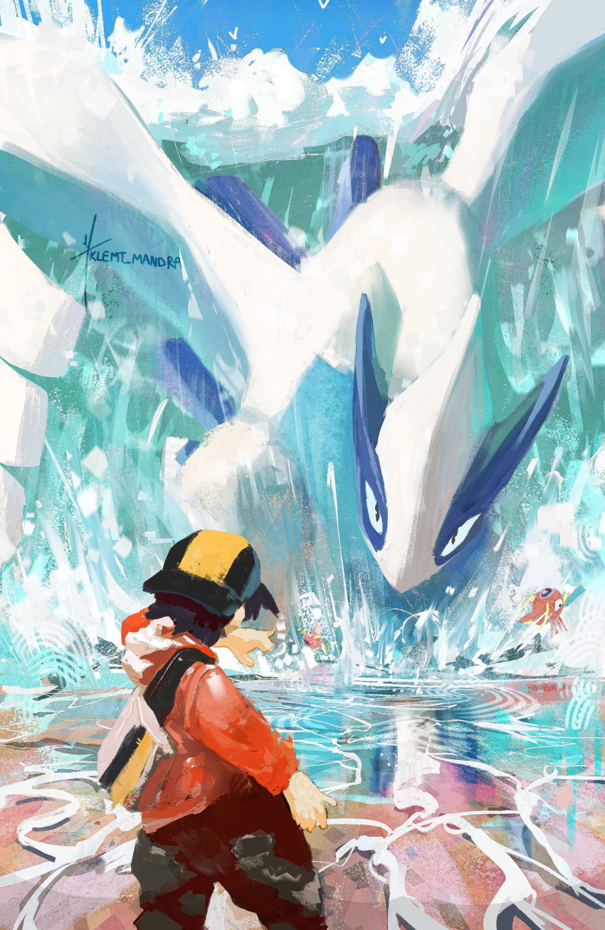 Safebooru - 1boy absurdres backwards hat baseball cap bird black hair black hat black pants ...