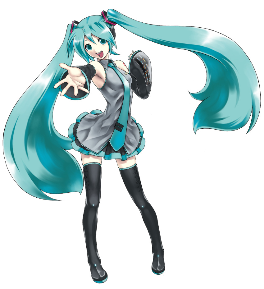 Safebooru - blush hatsune miku highres long hair necktie simple ...