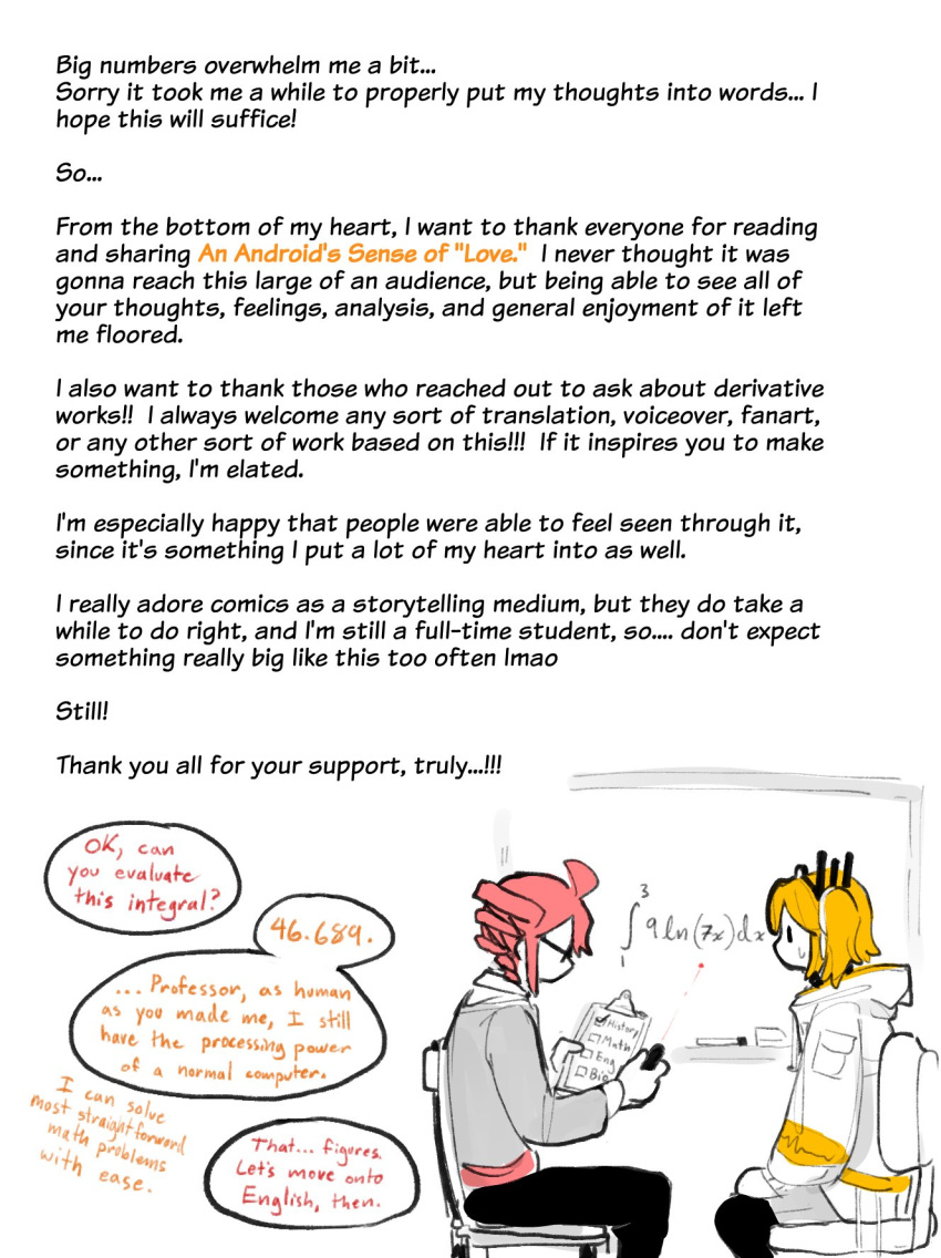 Safebooru - 2girls a.i. voice adachi rei ahoge bespectacled black pants calculus clipboard ...