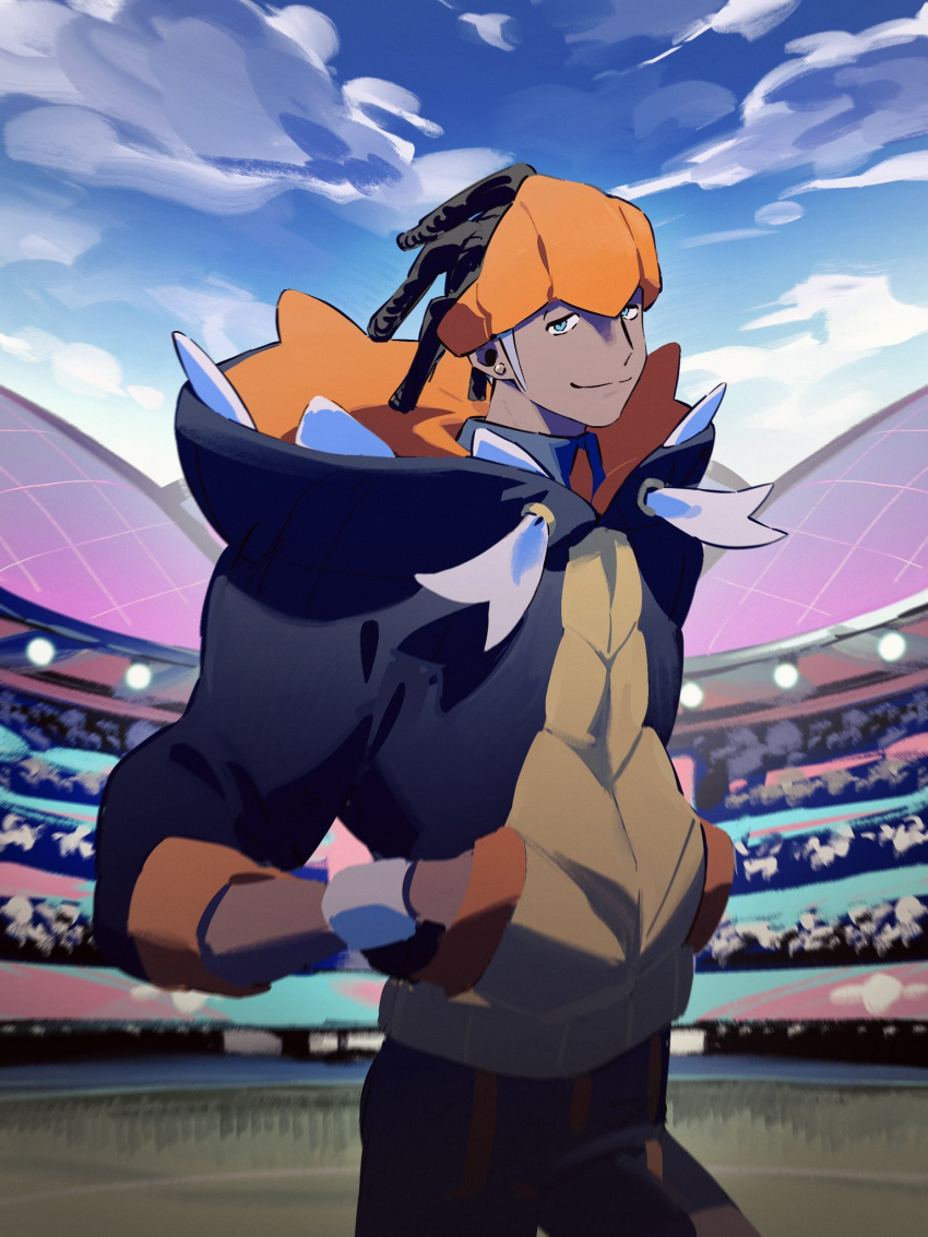 Safebooru - 1boy black hair black hoodie closed mouth clouds dark ...