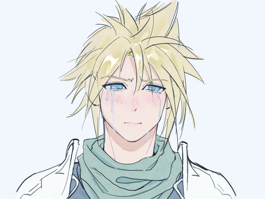 Safebooru - 1boy armor blonde hair blue eyes blush cheli617 closed mouth cloud strife crisis ...