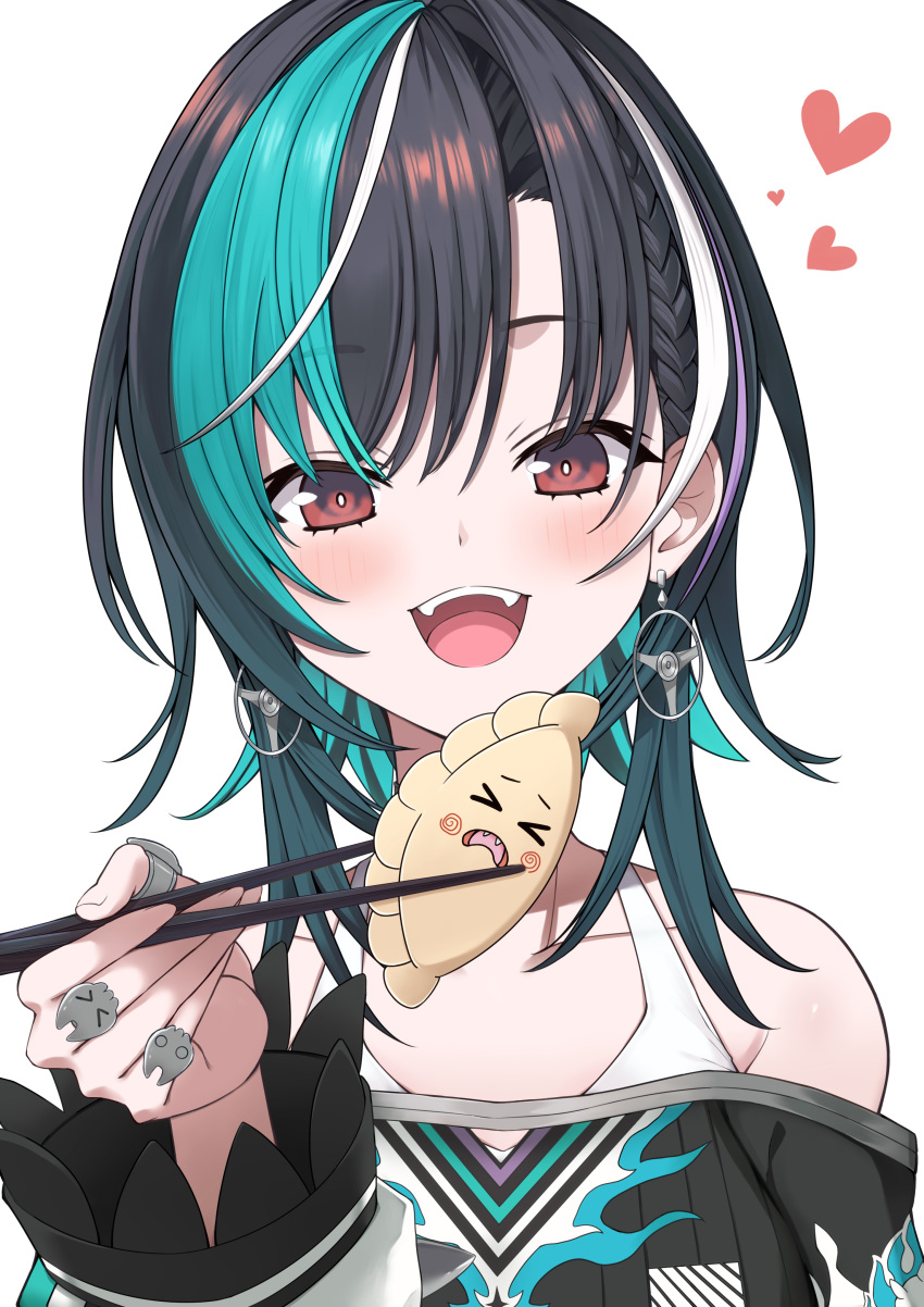 Safebooru - 1girl absurdres aqua hair black dress black hair chopsticks deshihayashi18 dress ...