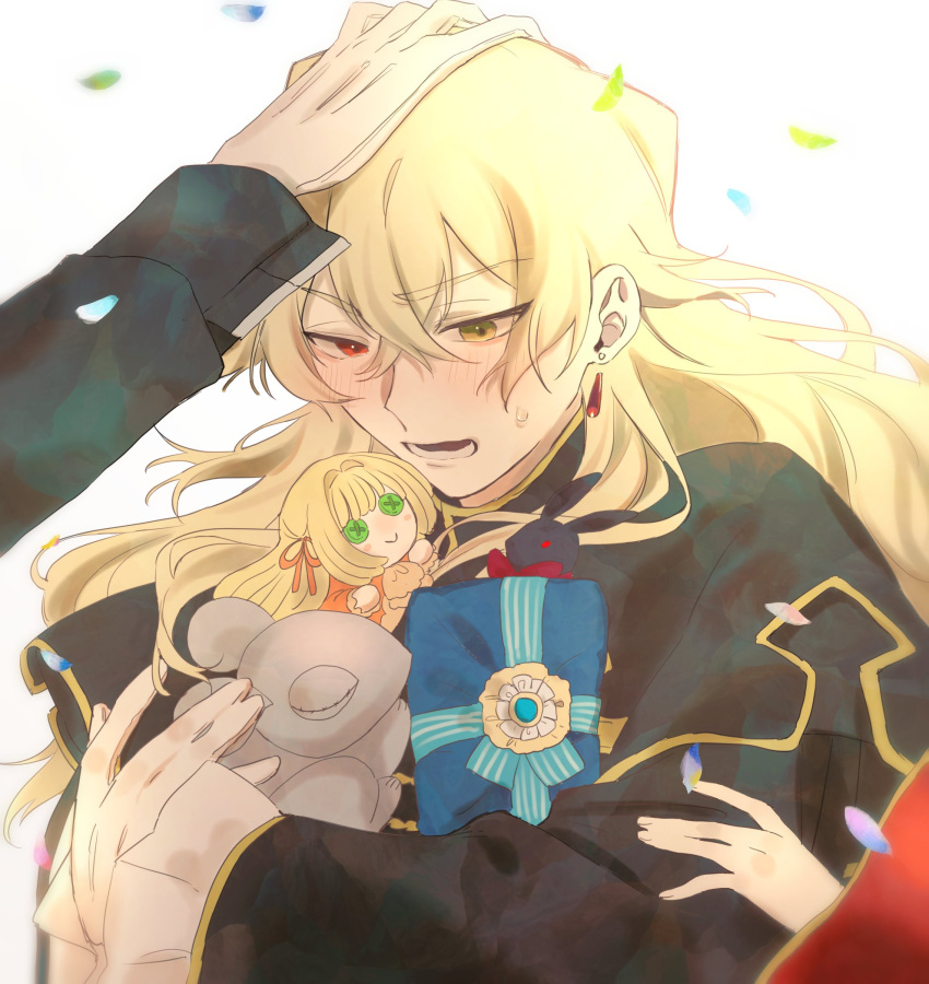 Safebooru - 1girl 2boys ada vessalius birthday black robe black sleeves ...