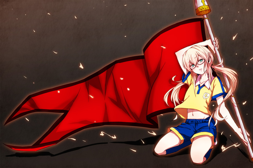 Safebooru - ashlynx blue eyes flag fusion glasses inazuma eleven ...