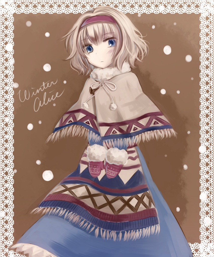Safebooru - adapted costume alice margatroid apron blonde hair blue dress blue eyes bow capelet ...