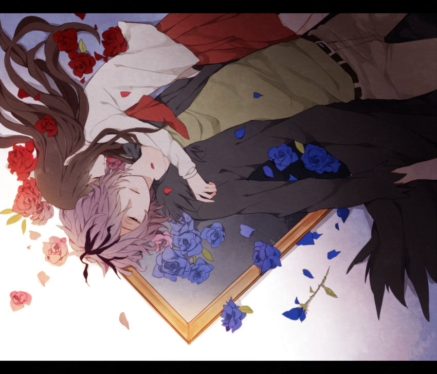 Safebooru - garry (ib) highres ib ib (ib) picture frame rose shio ...