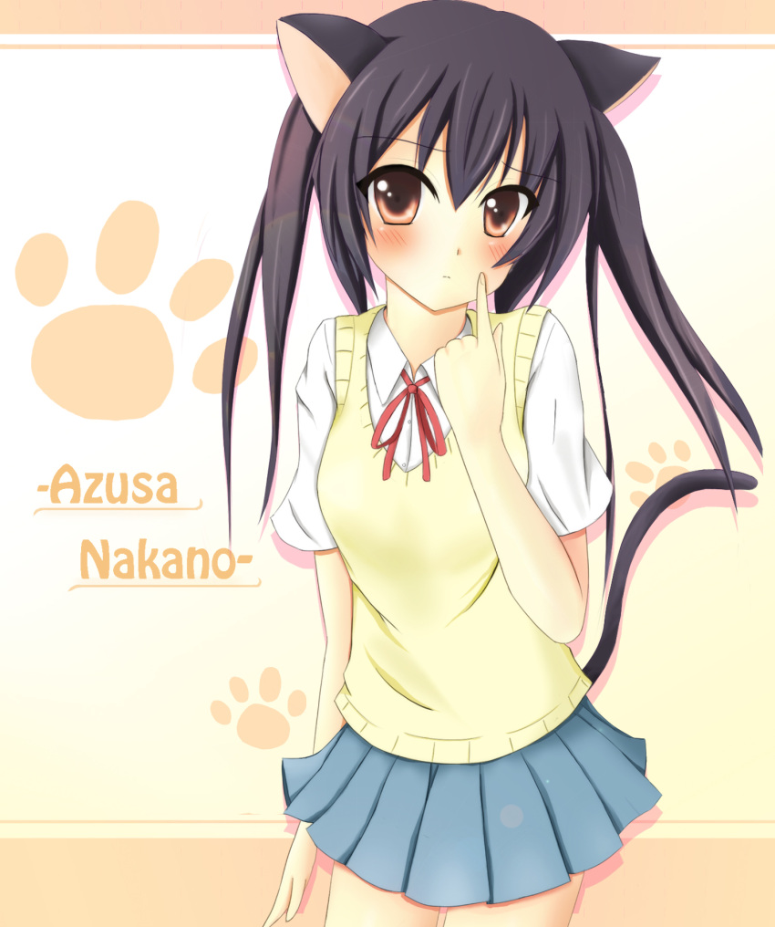 Safebooru - animal ears blush cat ears cat tail highres k-on! long hair ...