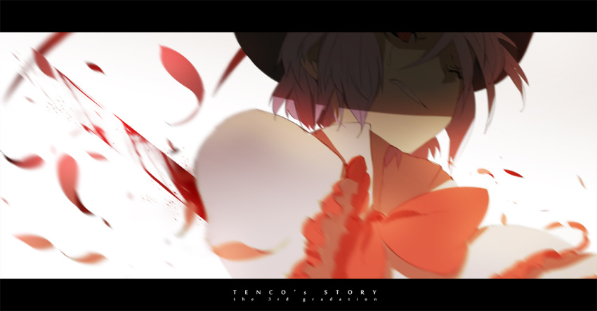 Safebooru - anime coloring blood blurry depth of field hat impaled ...