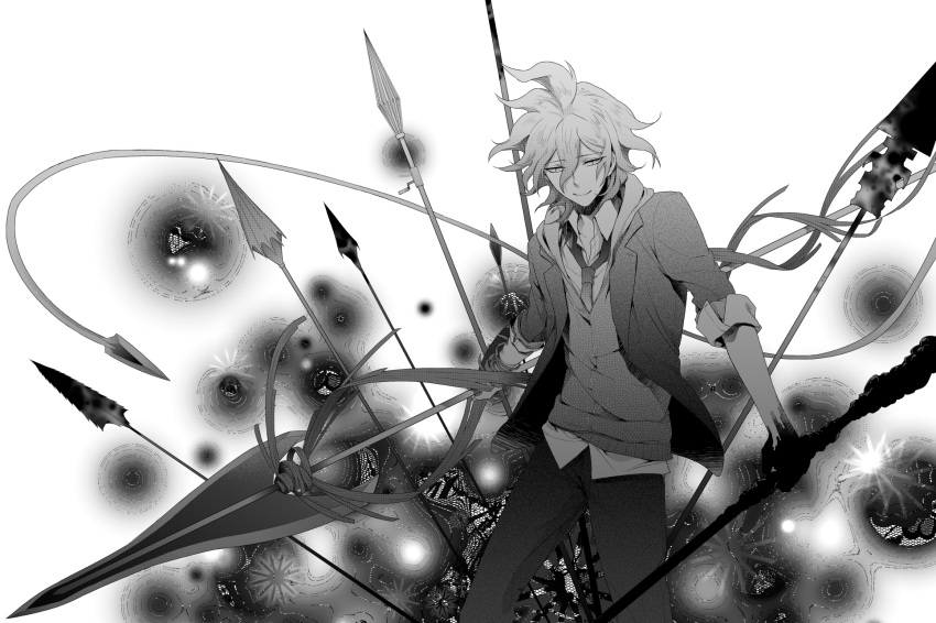 Safebooru - 1boy dangan ronpa highres komaeda nagito lance long hair ...