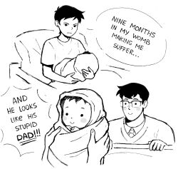 Safebooru / and_he_looks_like_his_stupid_dad_(meme)